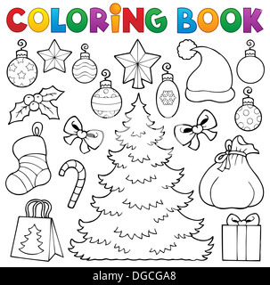 Coloring book. Christmas tree with bow. Copy the picture educational ...