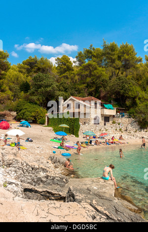 People relaxing at Zitna beach near Zavalatica, Croatia Stock Photo - Alamy