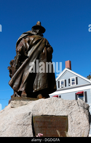 A statue of Roger Conant, the founder of Salem, Massachusetts Stock ...