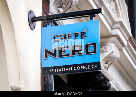 Caffe Nero coffee shop sign, Cambridge, England UK Stock Photo - Alamy