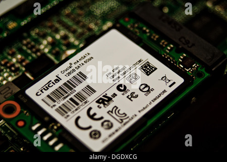 Solid state drive SSD next to 2,5" HDD size comparison. Comparison of ...