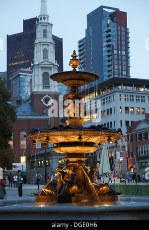 Boston Common fountain Stock Photo - Alamy