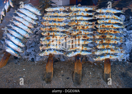 Benalmadena, Grilled sardines, Espeto de Sardinas, Malaga. Andalusia ...