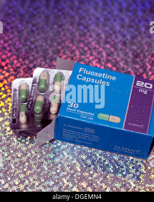 Fluoxetine anti depressant capsules Stock Photo - Alamy
