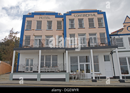 Whitstable Beach and Hotel Continental Whitstable Kent England Stock ...