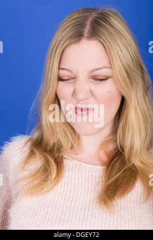 Angry Young Woman Posing Model Released Stock Photo - Alamy