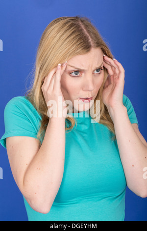 Young Woman with Headache Model Released Stock Photo - Alamy