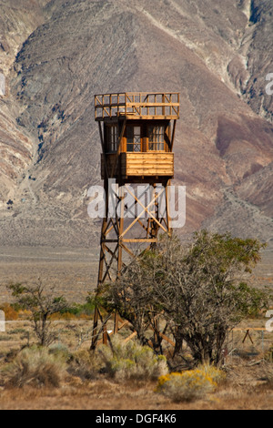 Replica Guard Tower, Manzanar Japanese World War II internment camp ...