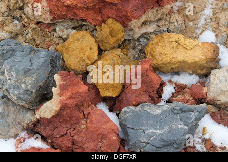 colored ground, colorful, multicolored, loam, mud, clay, argil, Bunte ...
