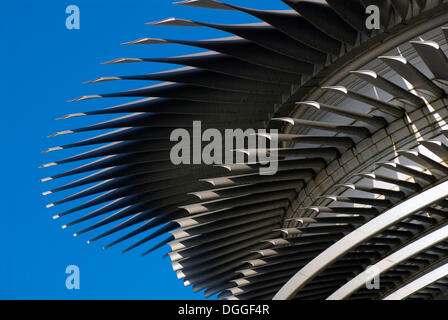 close-up of turbine blades in a high bypass ratio jet engine Stock ...