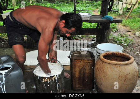 The production process of natural rubber in Thailand Stock Photo - Alamy