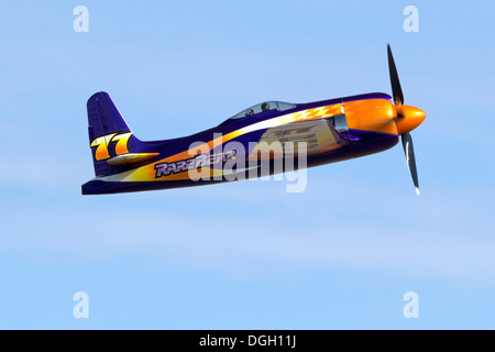 Unlimited Air Racer Rare Bear is a modified Grumman Bearcat Stock Photo ...