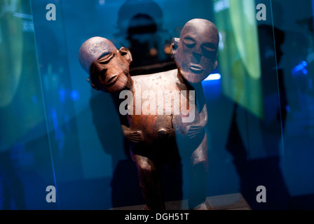 Two-headed figure. From the Society Islands, French Polynesia. Possibly ...