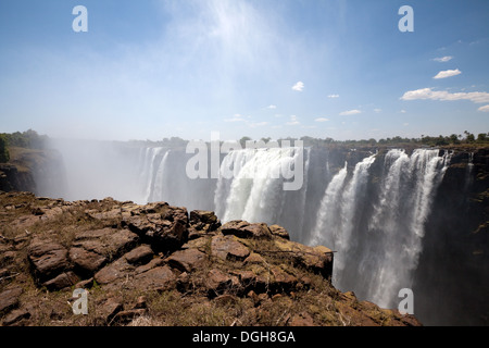 Victoria Falls and Danger Point, from Knife Edge, Zambian Side, Zambia ...