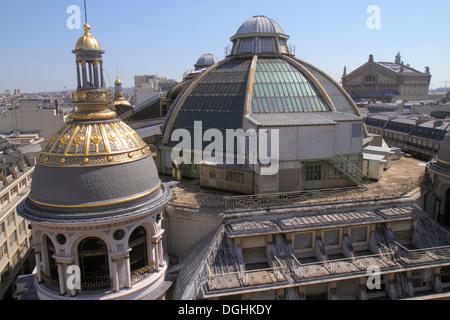France, Paris, Boulevard Haussmann and the Printemps department store ...
