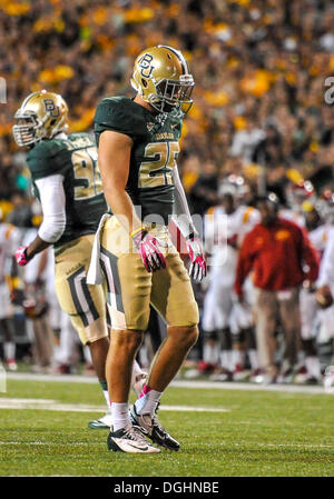 Baylor Bears defensive back Sam Holl (25) gets an interception.during ...
