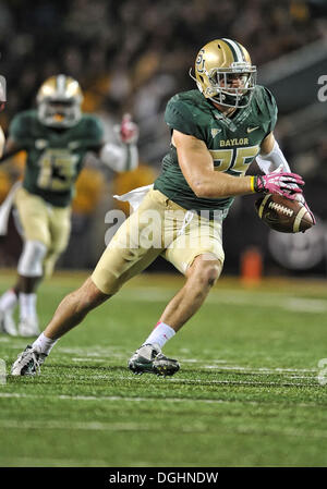Baylor Bears defensive back Sam Holl (25) gets an interception.during ...