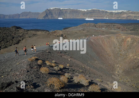 many tourists at volcanic mountain in bali indonesia Stock Photo - Alamy