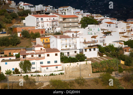 Pueblos Blancos village of Corumbela, Malaga province, Spain Stock ...