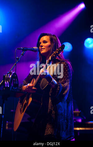 The Swiss singer Caroline Chevin live at the Openquer music festival in ...