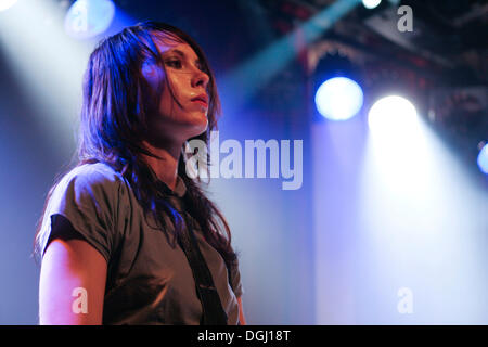 Emily Mann, bass player of the British electropop band Client live at ...