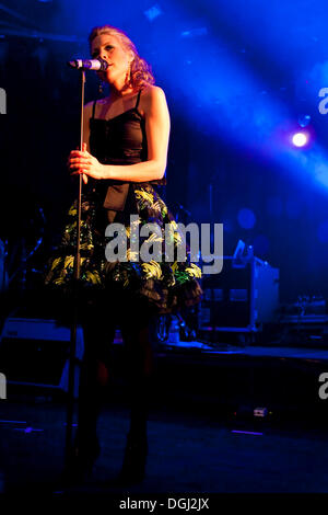 Jael Krebs, singer and frontwoman of Swiss pop band Lunik live at the ...