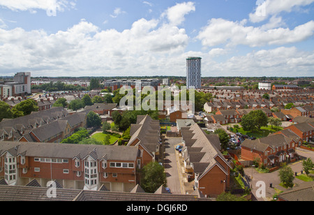 aerial view of the Leicester skyline, UK Stock Photo - Alamy