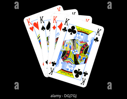 Playing Cards 4 Kings Stock Photo - Alamy