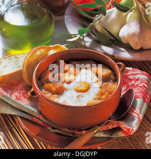 Spanish garlic soup Stock Photo - Alamy
