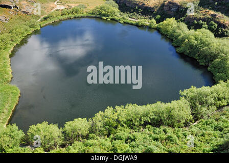 Rocky Mountain and Diamond Lake in the Mt Aspiring National Park near ...