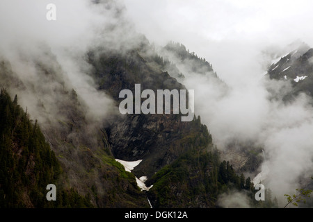WASHINGTON - Fog on the hillsides above Enchanted Valley in Olympic ...
