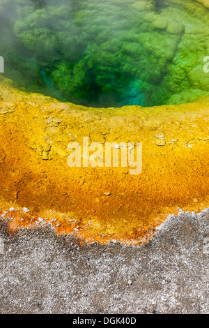 Colorful Morning Glory Pool - famous hot spring in the Yellowstone ...