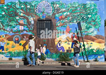 Mural in Santa Fe, New Mexico Stock Photo - Alamy