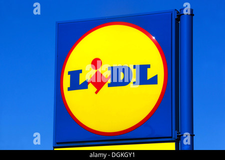 Lidl company emblem icon logo Lidl mark Stock Photo - Alamy
