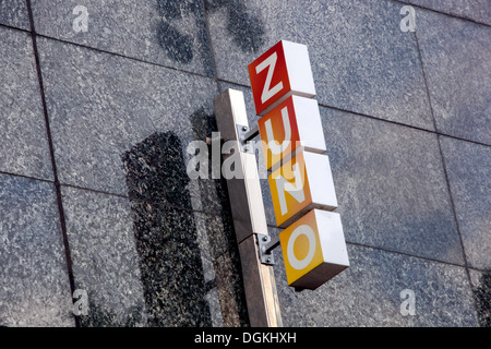 Logo Zuno bank in Prague Czech Republic Stock Photo - Alamy