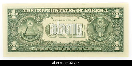 One dollar banknotes from back side as background. Pattern of dollar ...