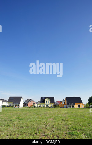 Berlin, Germany, meadow and single family homes Stock Photo - Alamy