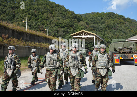 Col. Michael J. Lawson, the 210th Fires Brigade commander, addresses ...