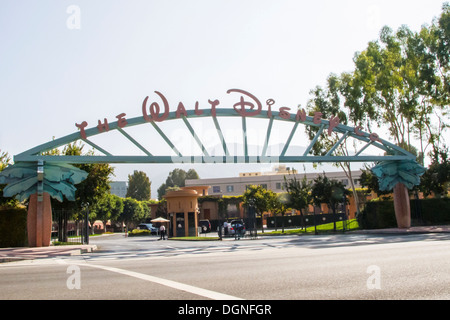 Walt Disney Studios entrance in Burbank California with the ABC ...