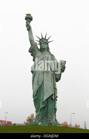 France, Alsace, Colmar, Replica of Statue of Liberty in hometown of it ...