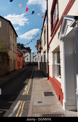 Street scene Brecon town in Powys Wales Stock Photo - Alamy