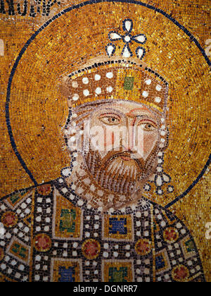 Byzantine Mosaic Portrait of Byzantine Emperor Constantine IX ...