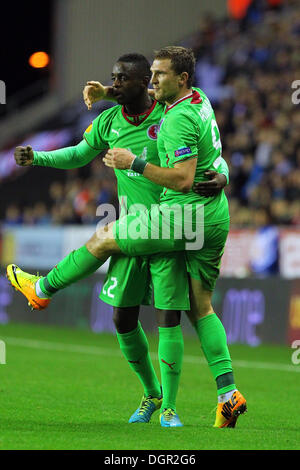 Wigan, UK. 24th Oct, 2013. Aleksandr Prudnikov of FC Rubin Kazan ...