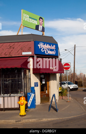 The popular Highlevel Diner in the Garneau neighbourhood of Edmonton ...