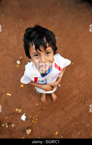 Paraguay, Caaguazu, Jaguary, Portrait of a Guarani teenage girl Stock ...