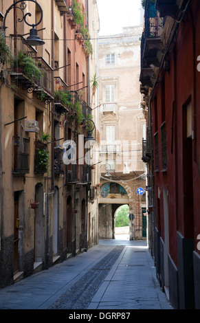 Via La Marmora in the Castello, Cagliari, Sardinia, Italy Stock Photo ...