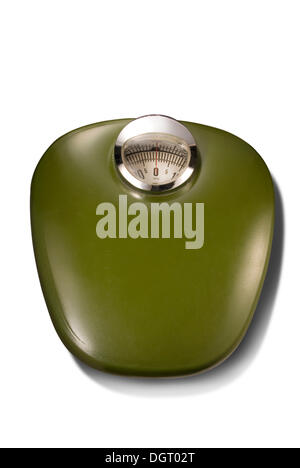 Green bathroom scales Stock Photo - Alamy