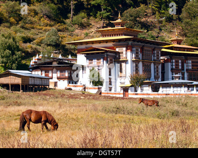 Bhutan Jakar Bumthang Valley Jampey Lhakhang C7th temple Stock Photo ...