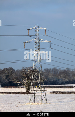 pylon in the snow Stock Photo - Alamy