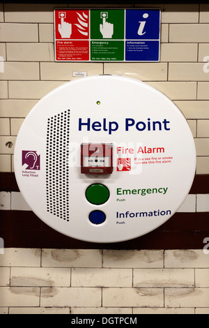 London Underground Help/information Point London Stock Photo - Alamy